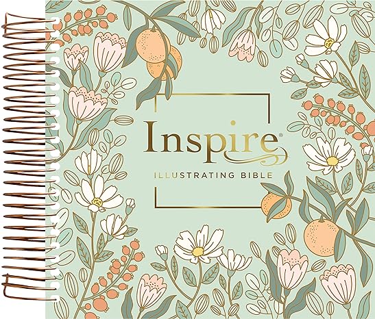 NLT DaySpring Inspire Illustrating Bible, Filament Mint Floral ...